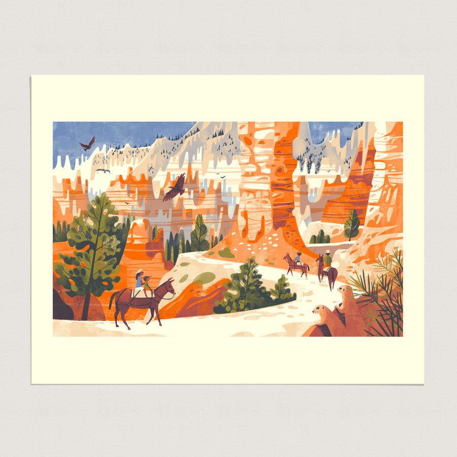 National Parks of the USA - Bryce Canyon – Chris Turnham Illustration