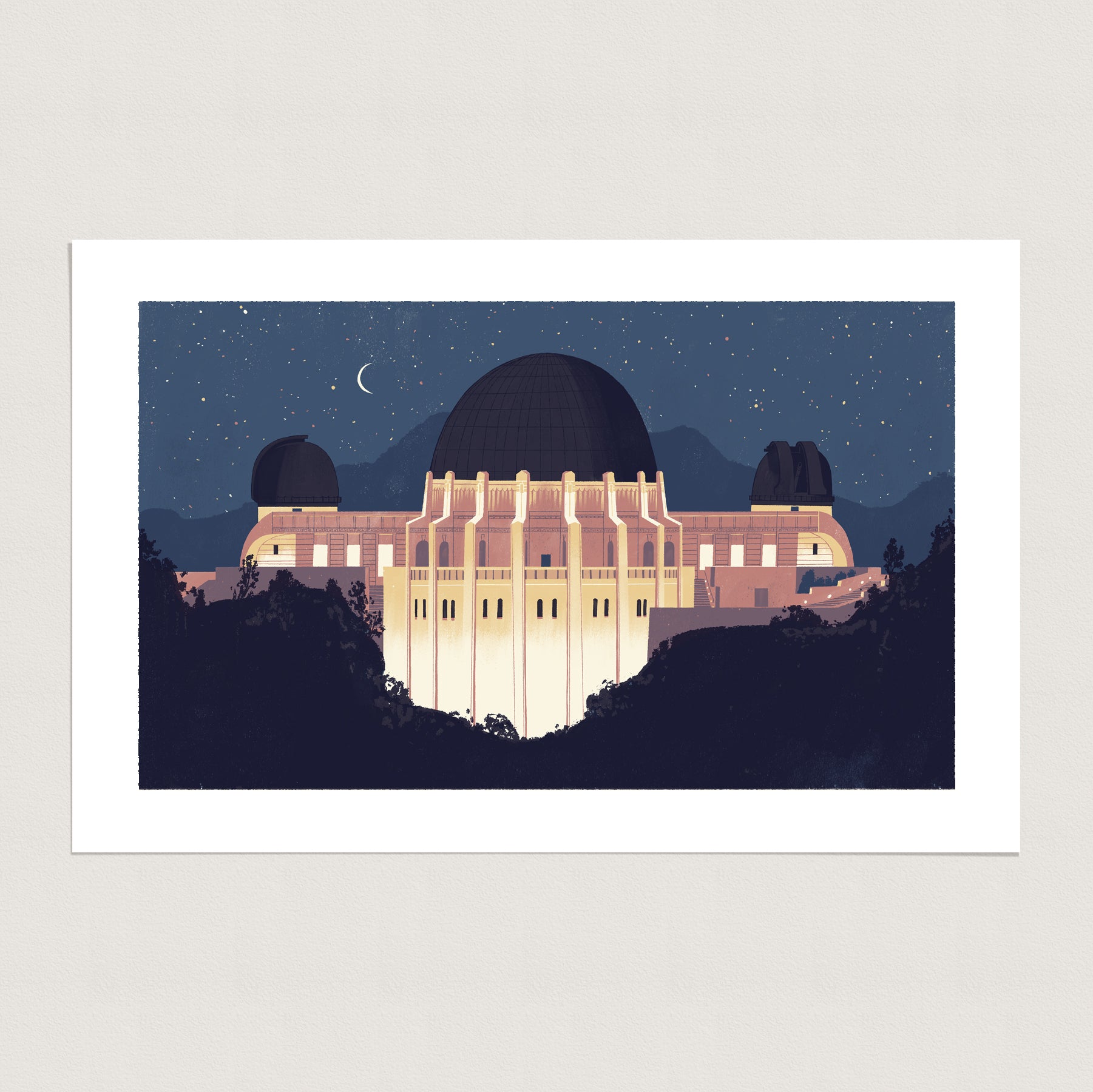 Griffith Observatory at Night – Chris Turnham Illustration